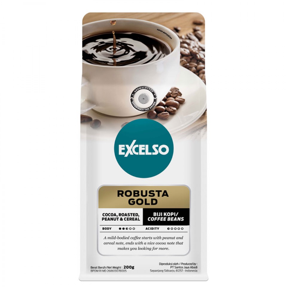 EXCELSO ROBUSTA GOLD BIJI 200 GR | Kapal Api Store: Official E-Commerce ...