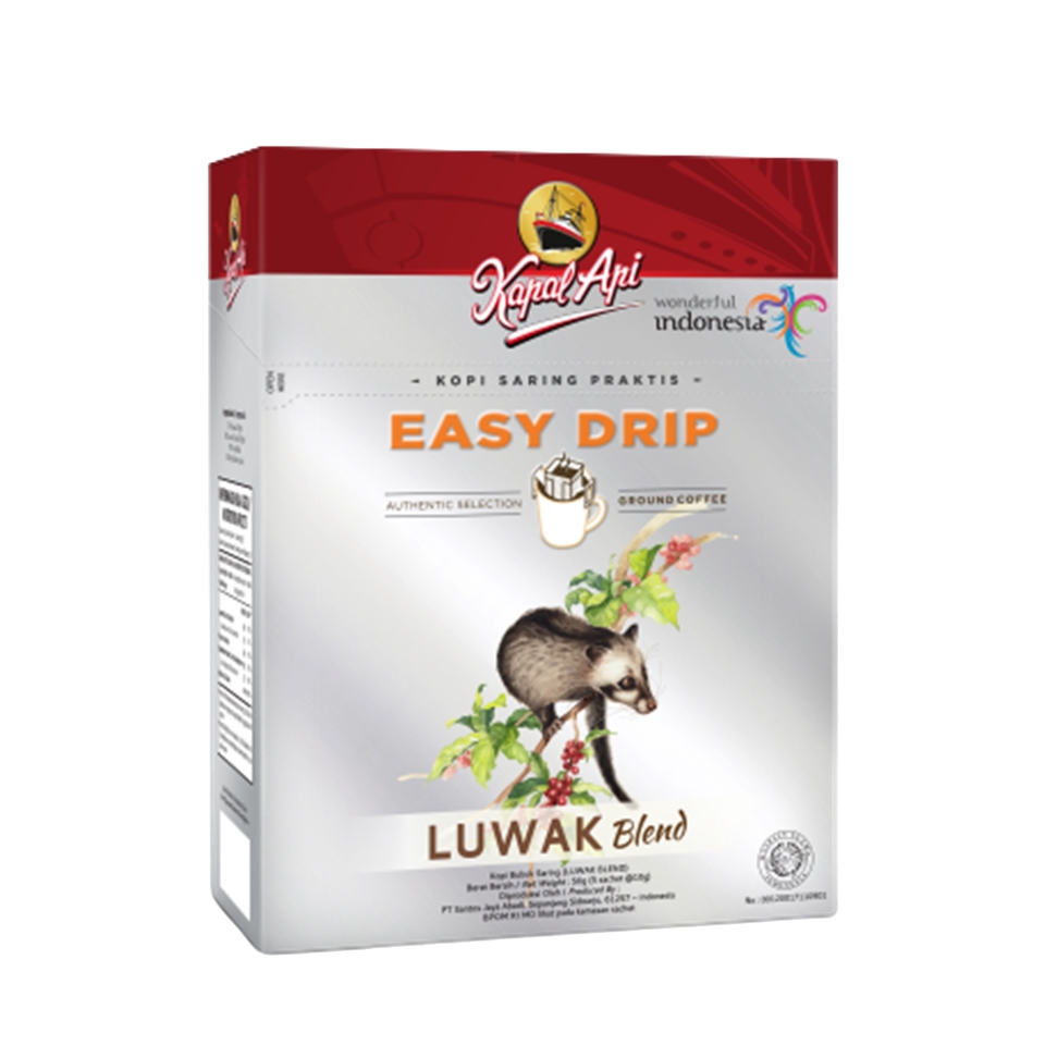 Kapal Api Luwak Blend Easy Drip Coffee Box (Isi 5 sachet@10gram ...