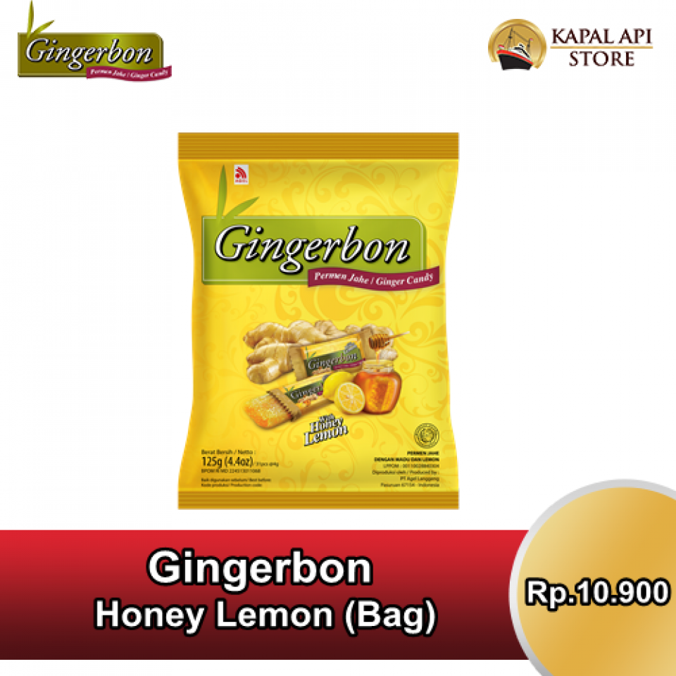 Gingerbon Honey Lemon Bag 20 x 31 pcs - MM | Kapal Api Store: Official ...