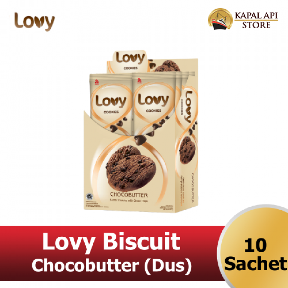 Lovy Biscuit Chocobutter Dus (10 Sachet x 30 Gram) | Kapal Api Store ...