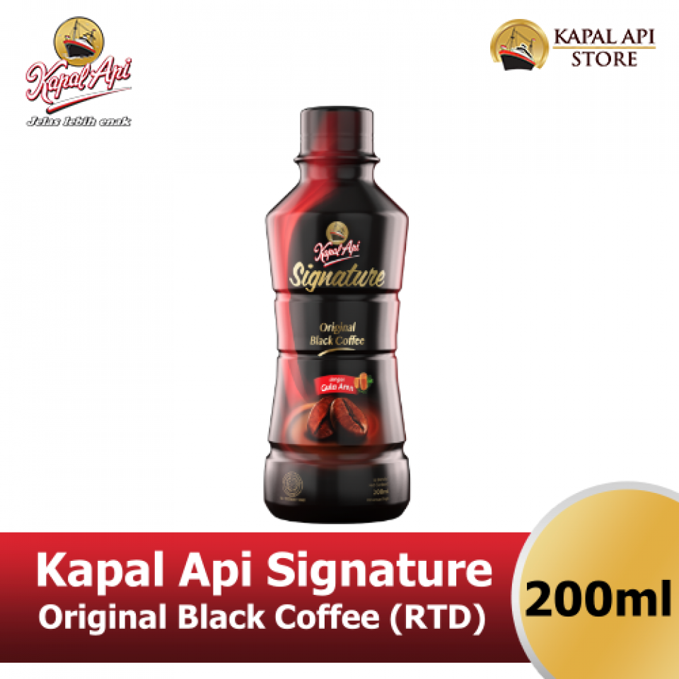 Kapal Api Signature - Original Black Coffee 200ml | Kapal Api Store ...