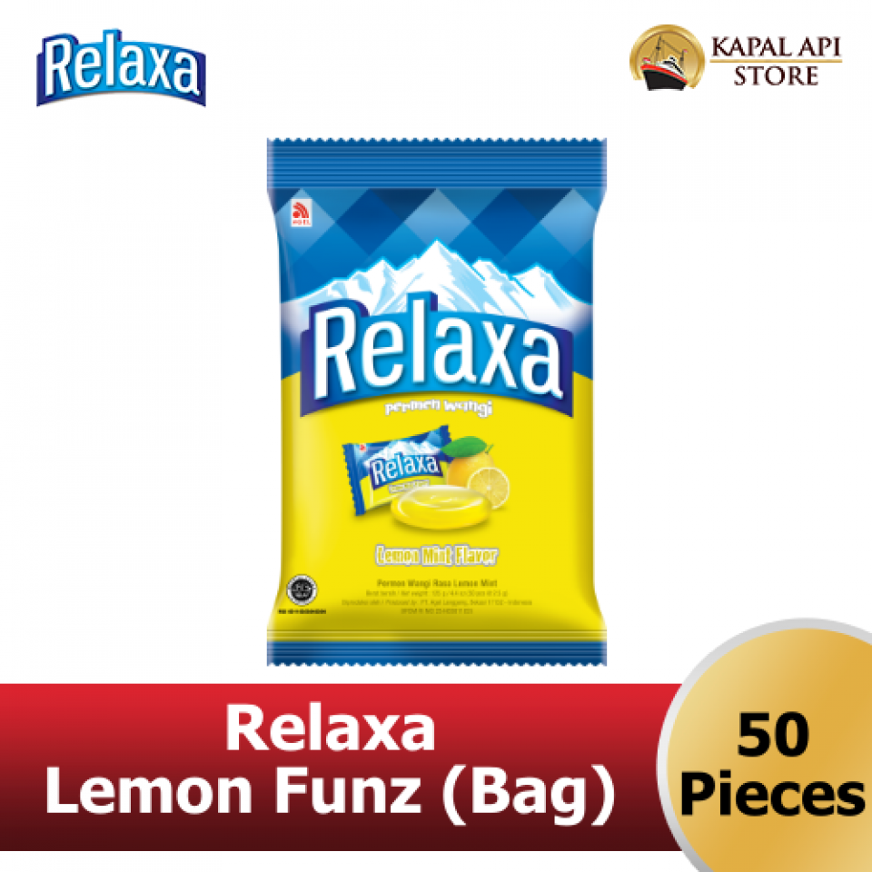 RELAXA LEMON FUNZ BAG (24X50) PCS | Kapal Api Store: Official E ...