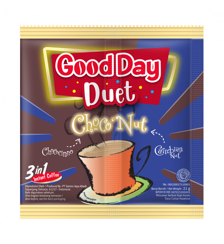 Good Day Duet Choco'nut 1 Bag (5 x 22 gram) | Kapal Api Store: Official ...