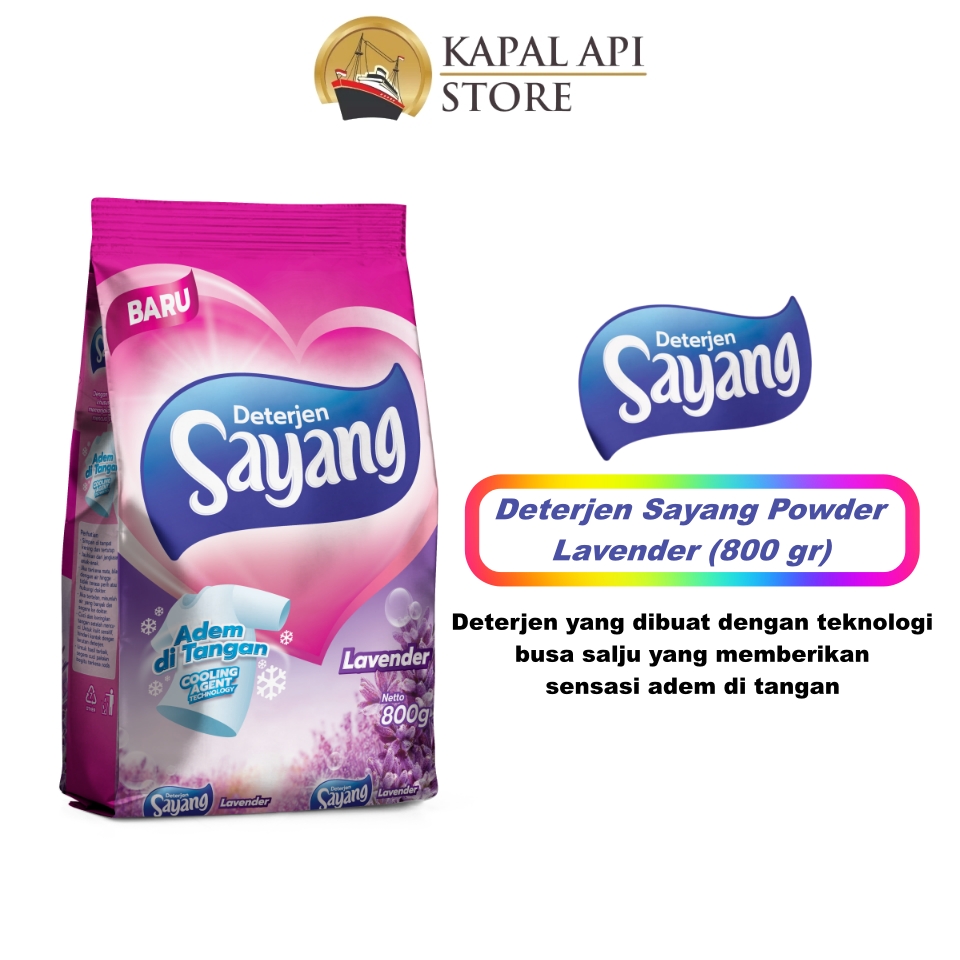 Sayang Lavender Powder Detergent 800GR | Kapal Api Store: Official E ...