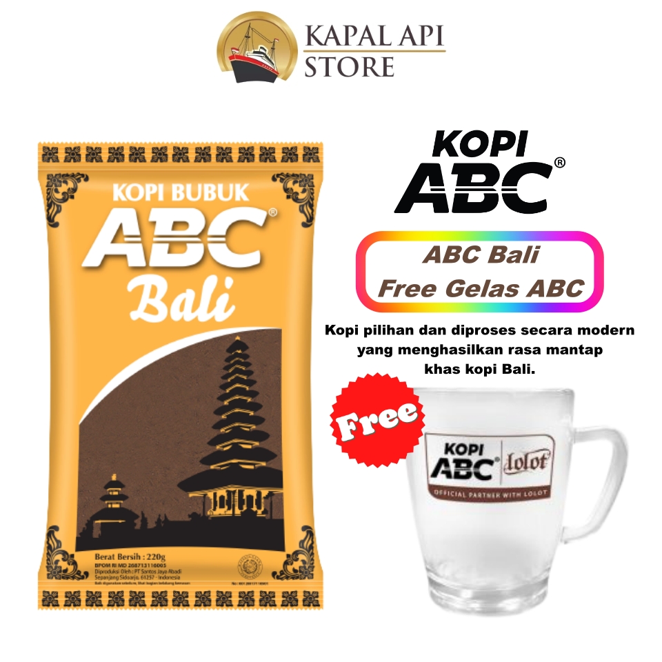 ABC Bali (220 GR) Free Gelas | Kapal Api Store: Official E-Commerce PT ...