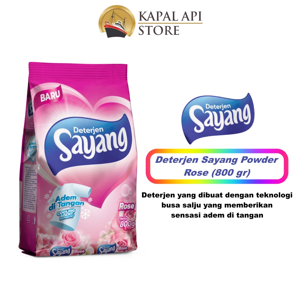 Sayang Rose Powder Detergent 800GR | Kapal Api Store: Official E ...