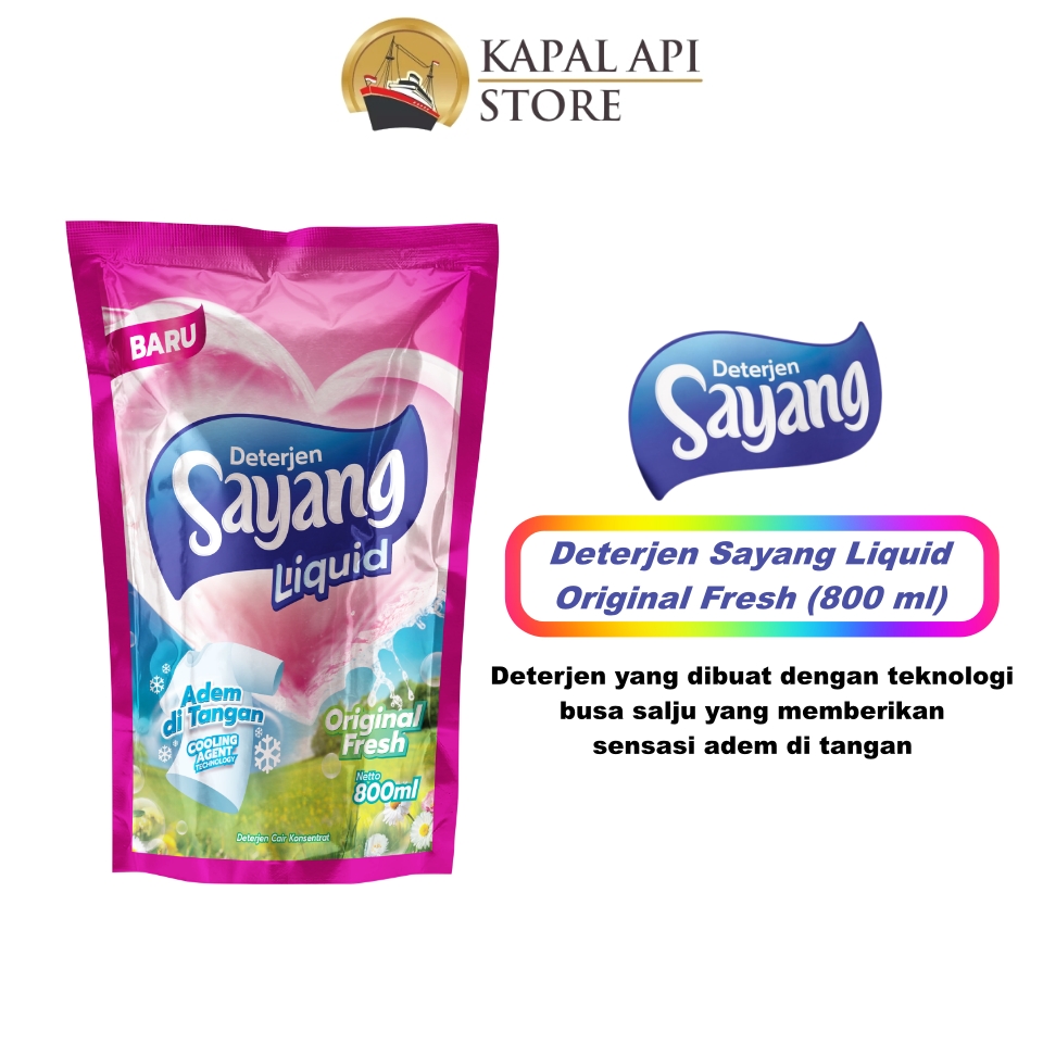 Sayang Original Fresh Liquid Detergent 800ML | Kapal Api Store ...