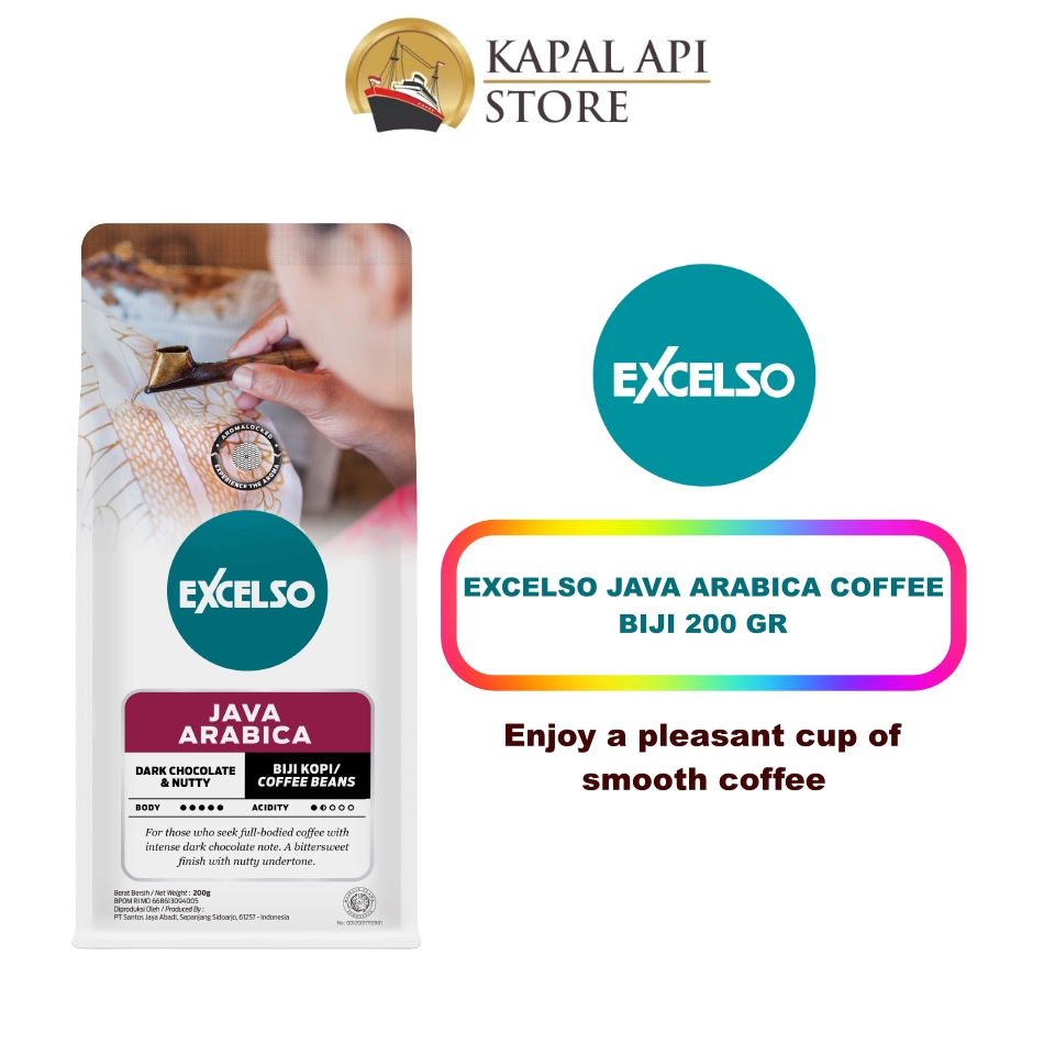 EXCELSO JAVA ARABICA COFFEE BIJI 200 GR | Kapal Api Store: Official E ...