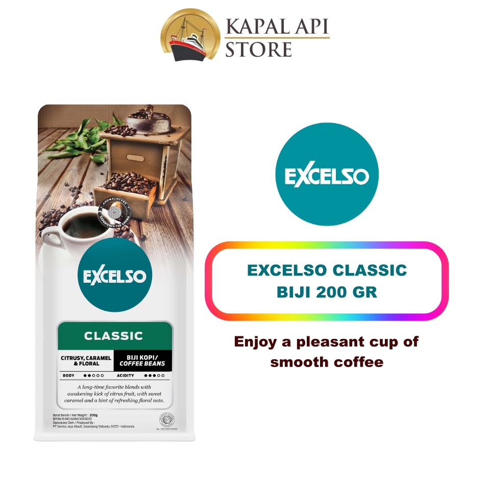 Excelso Classic Coffee 200 gram - Biji Kopi | Kapal Api Store: Official ...