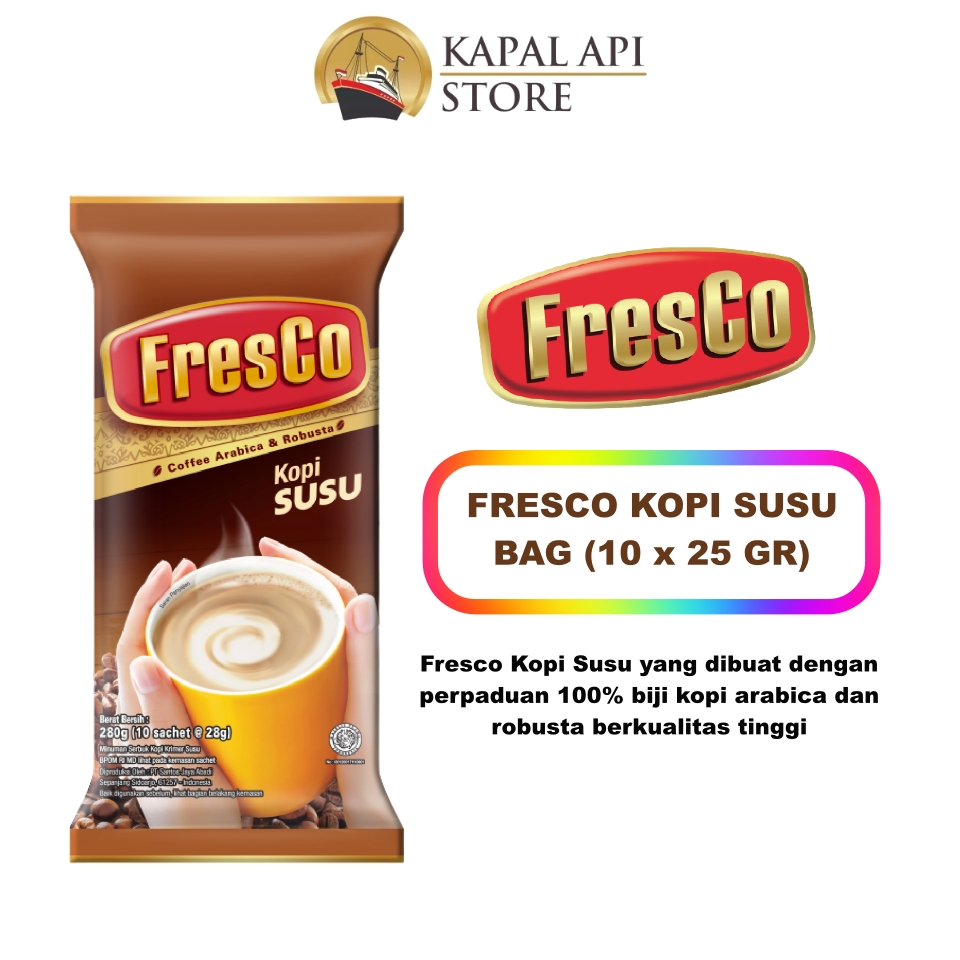 Fresco Susu Pack 10 (10 Sachet @25 gram) | Kapal Api Store: Official E ...