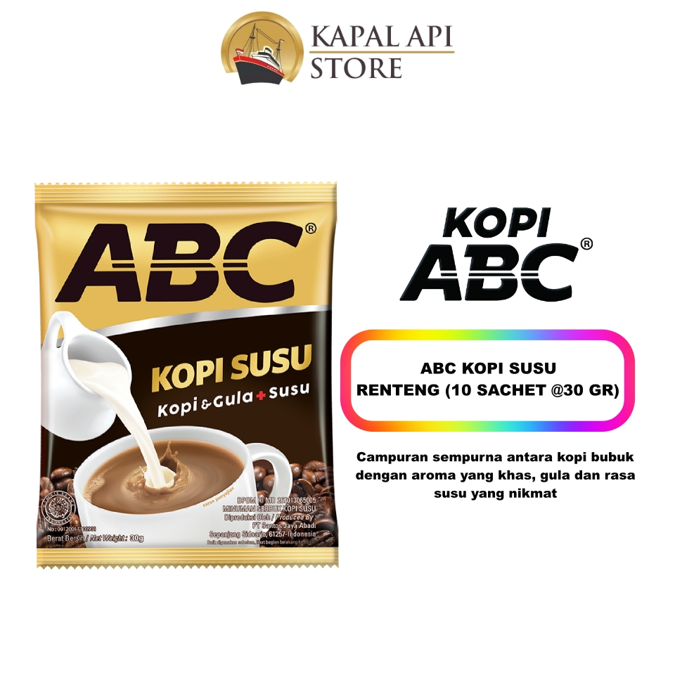ABC Susu Kopi Renteng (10 Sachet @30Gram) | Kapal Api Store: Official E ...
