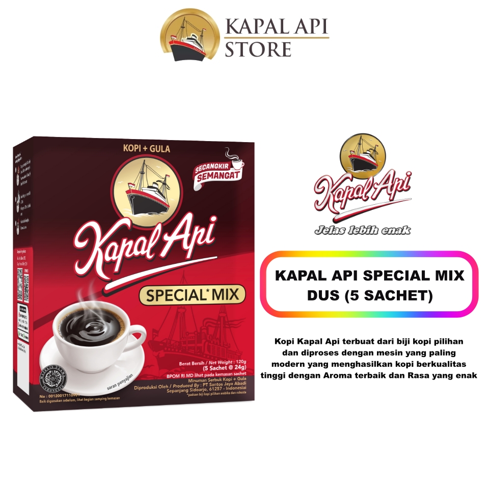 Kapal Api Special Mix - Dus (5 sachet @24 gram) | Kapal Api Store ...