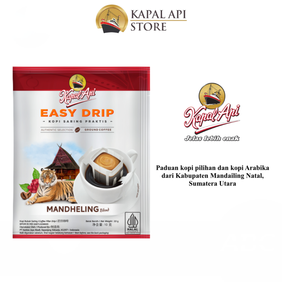 KAPAL API Drip Mandheling Blend Folding Box (5 x 10 gr) | Kapal Api ...