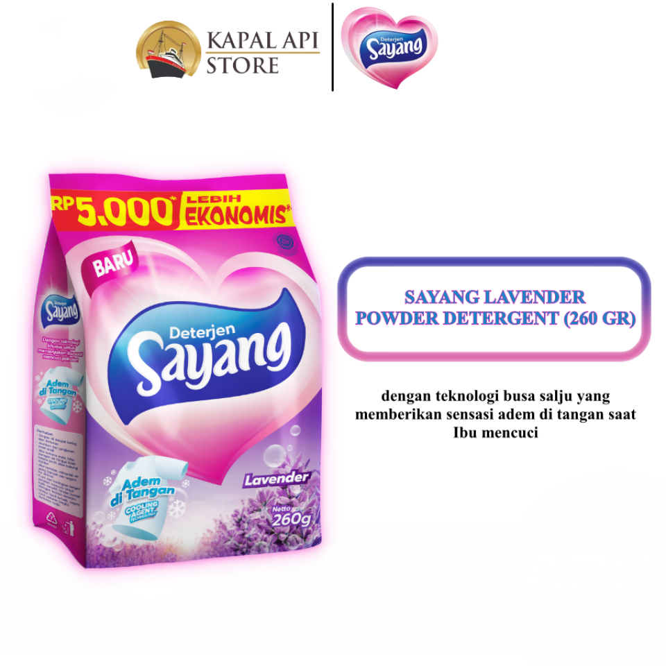 Detergent Sayang Powder Lavender (260 gr) | Kapal Api Store: Official E ...