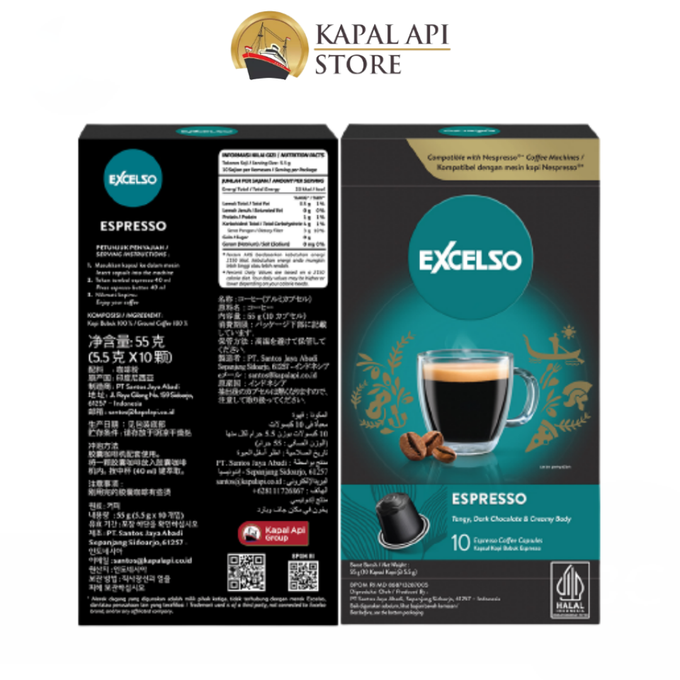 Excelso Kopi Espresso - Nepresso Compatible Coffee Capsule | Kapal Api Store: Official E ...
