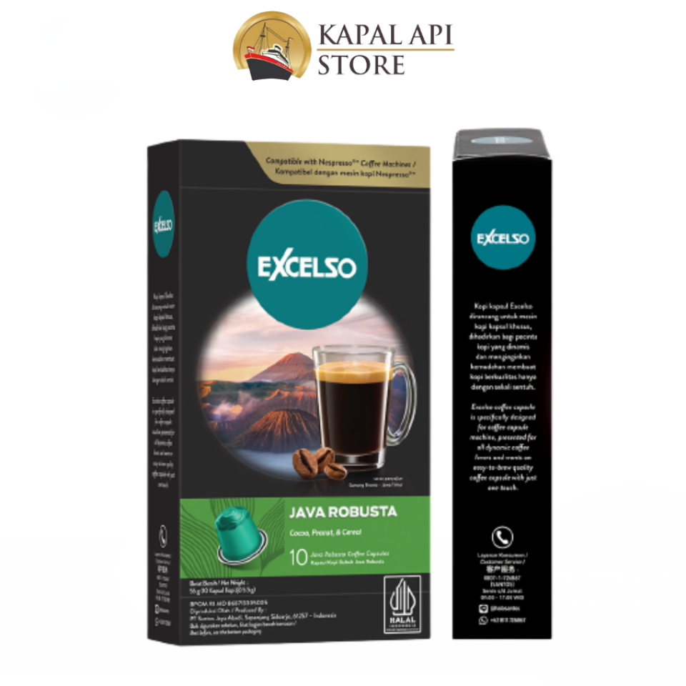 Excelso Kopi Java Robusta - Nepresso Compatible Coffee Capsule | Kapal Api Store: Official E ...