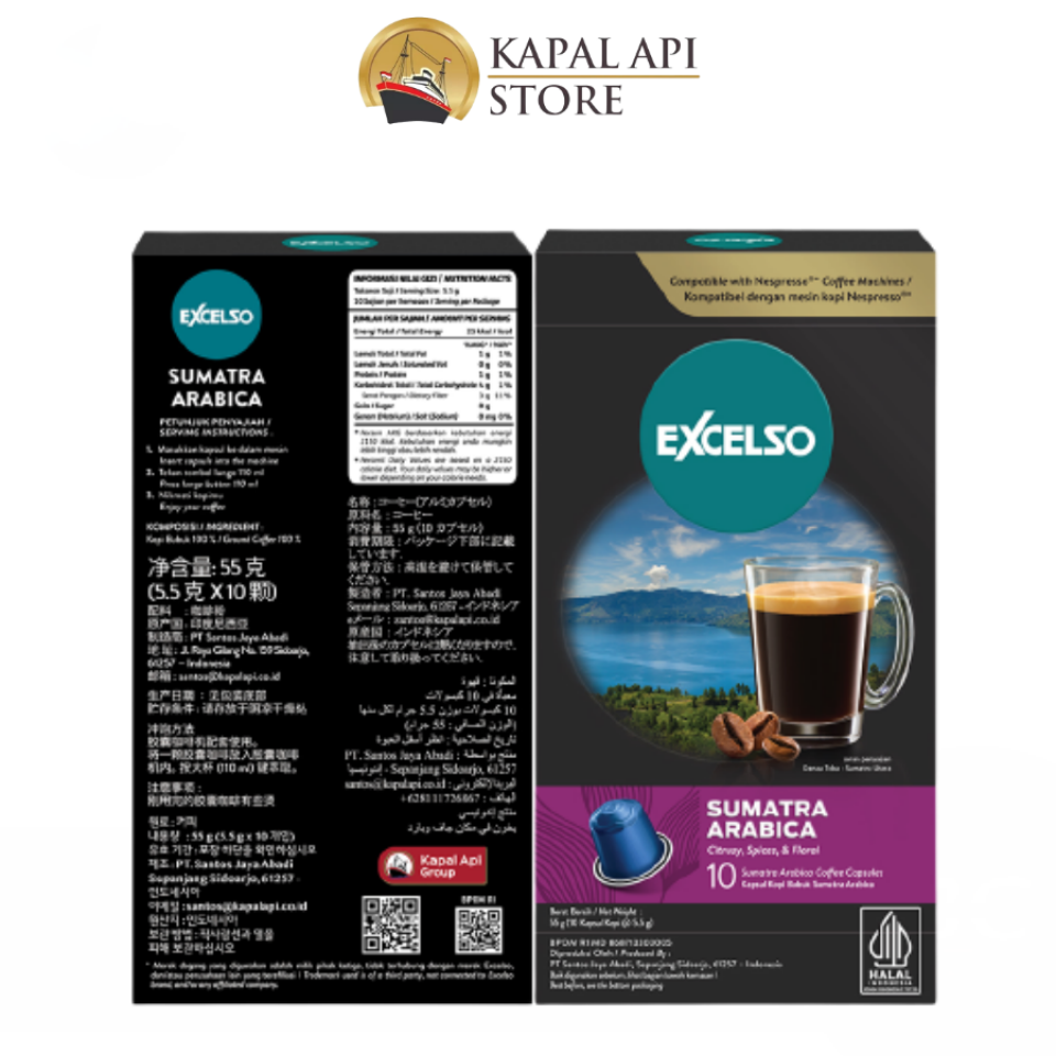 Excelso Kopi Sumatera Arabica - Nepresso Compatible Coffee Capsule | Kapal Api Store: Official E ...