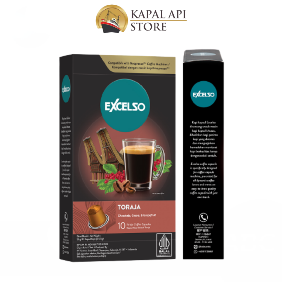 Excelso Kopi Toraja - Nepresso Compatible Coffee Capsule | Kapal Api ...
